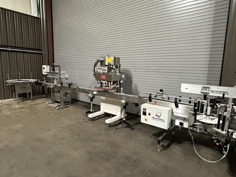 COMPLETE 12 VALVE BOTTLING LINE, FILLER, CAPPER, LABELER